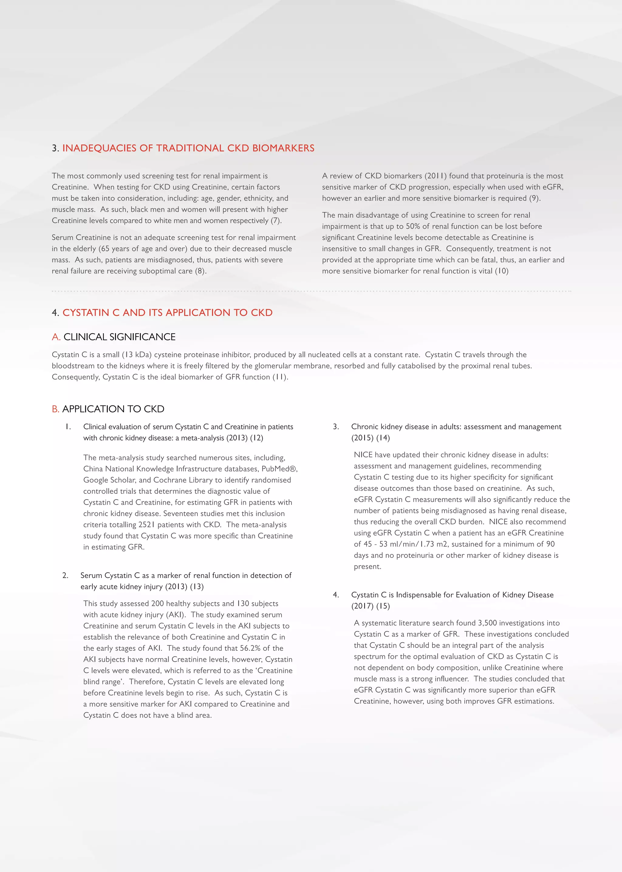 Cystatin C - Early Risk Assessment of Renal Impairment MAY18 | PDF