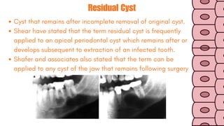 Oral cysts are important topic in subject of oral pathology | PDF