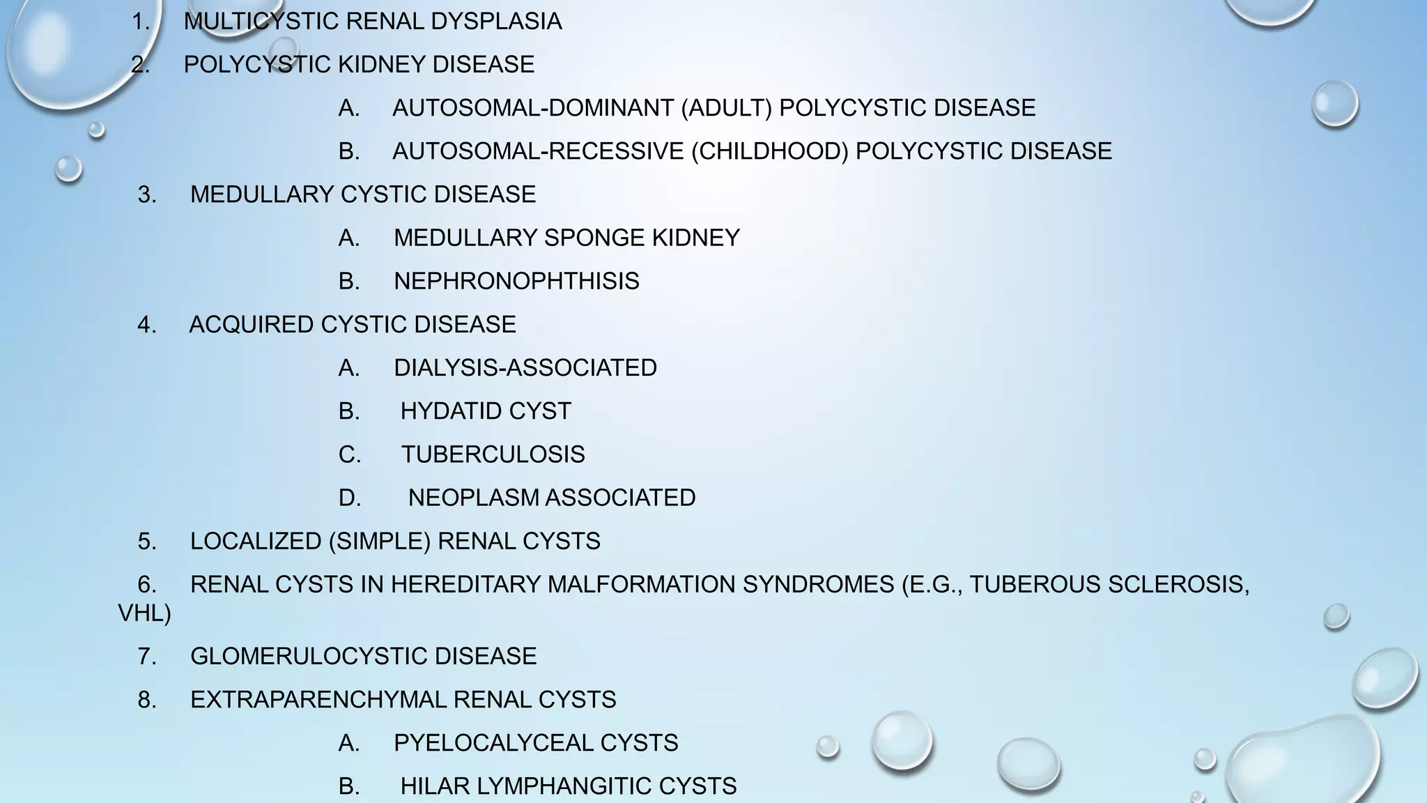Cystic diseases of kidney | PPT