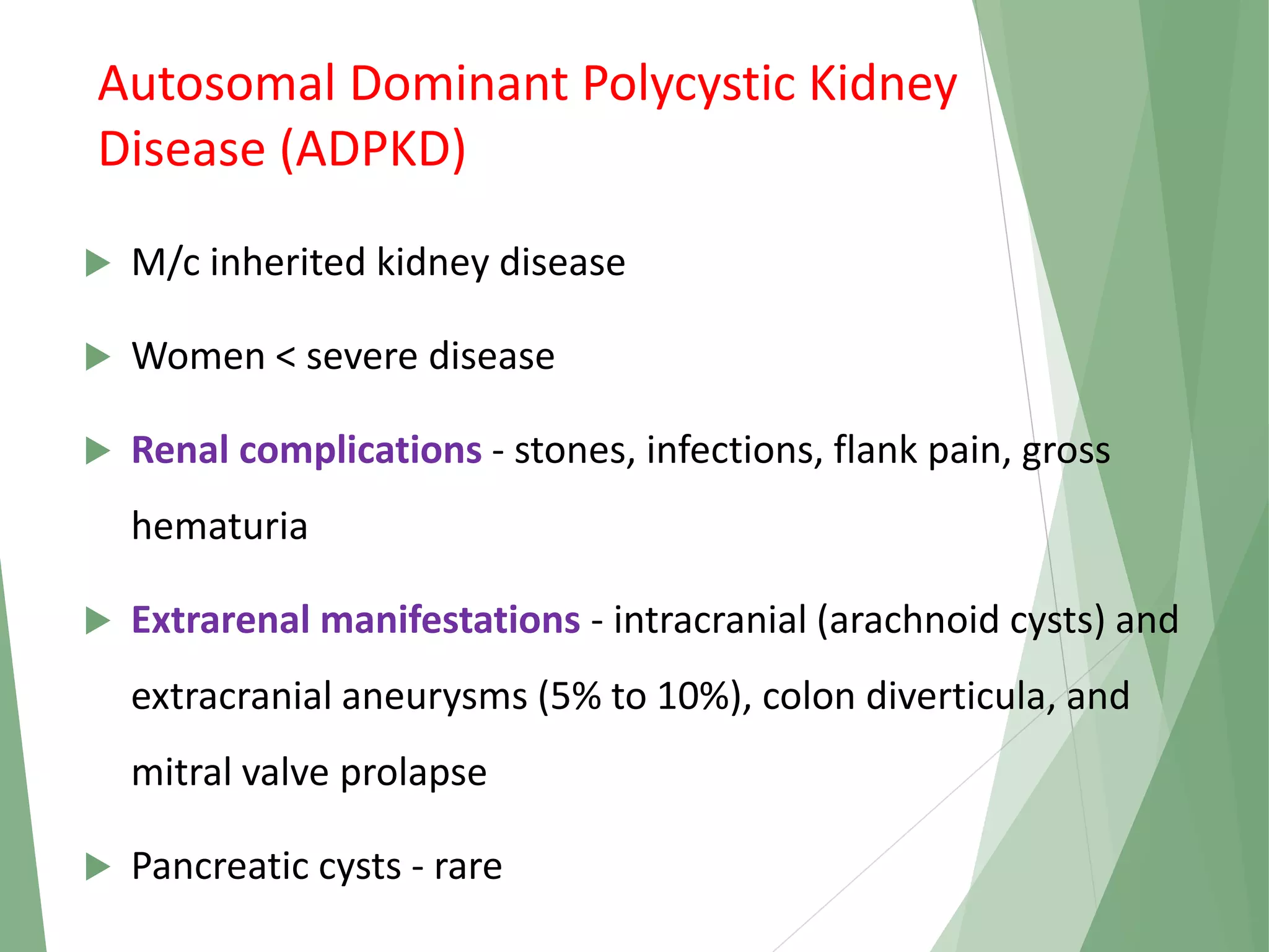 Cystic diseases of kidney | PPTX