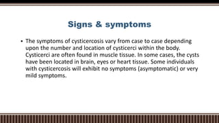Cysticercosis -types symptoms| management |prevention (medical notes ...
