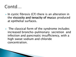 Cystic fibrosis | PPTX
