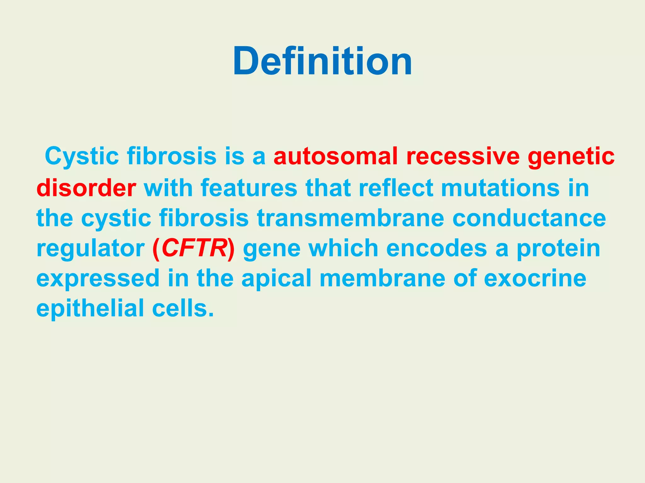 Cystic fibrosis | PPT