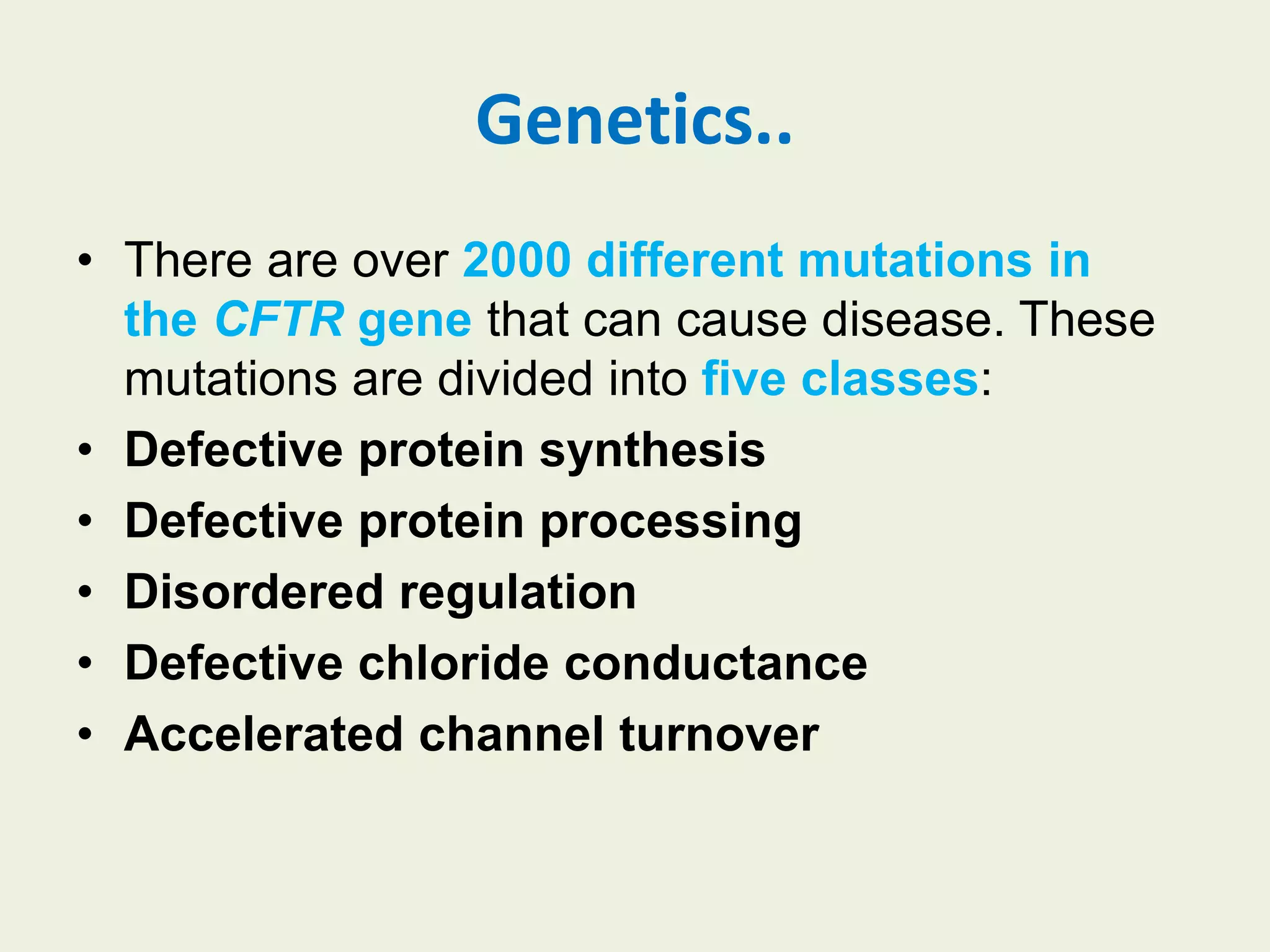 Cystic fibrosis | PPT
