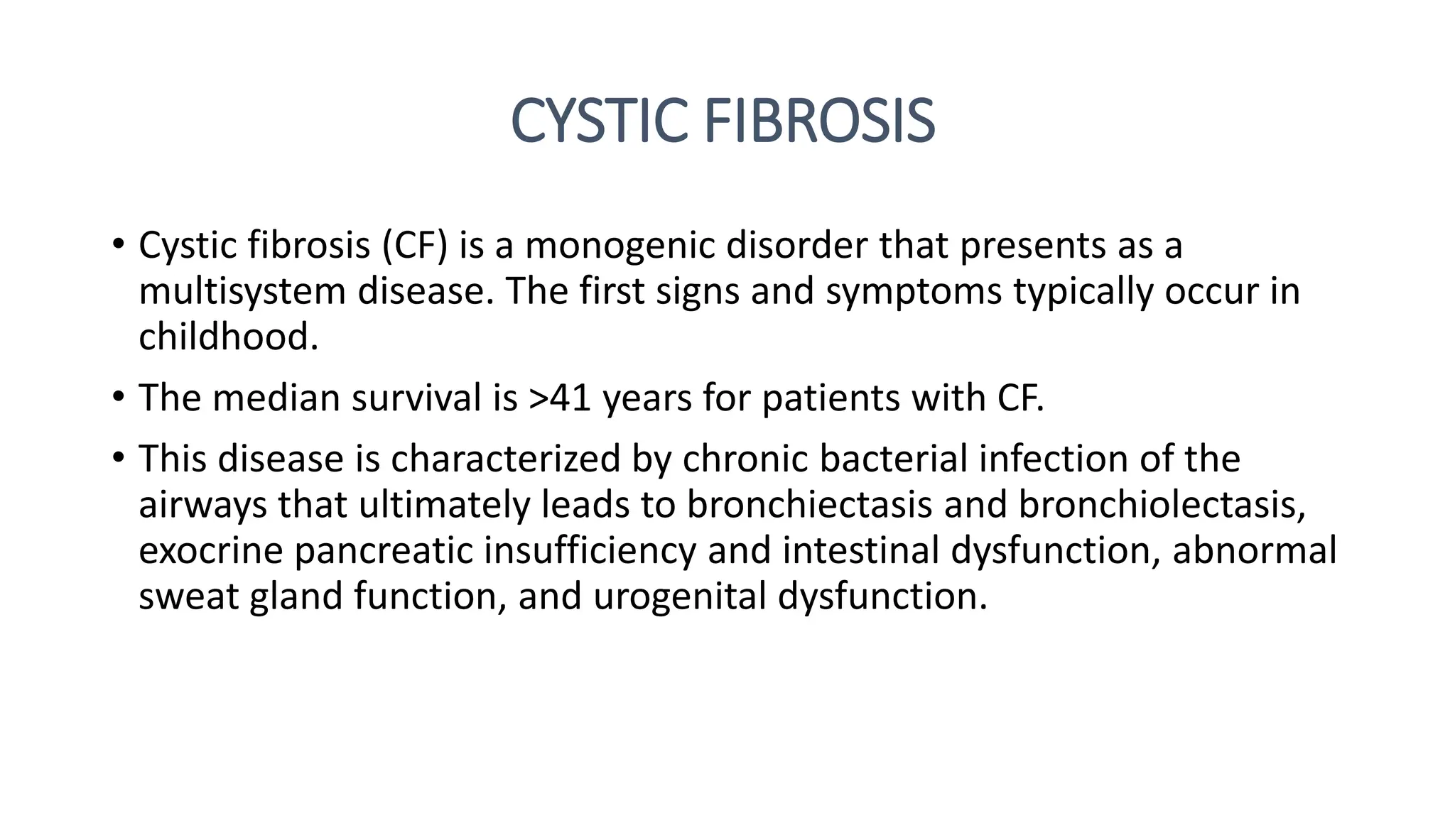 CYSTIC FIBROSIS.pptx for medical students | PPTX