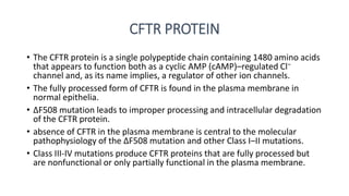 CYSTIC FIBROSIS.pptx for medical students | PPTX