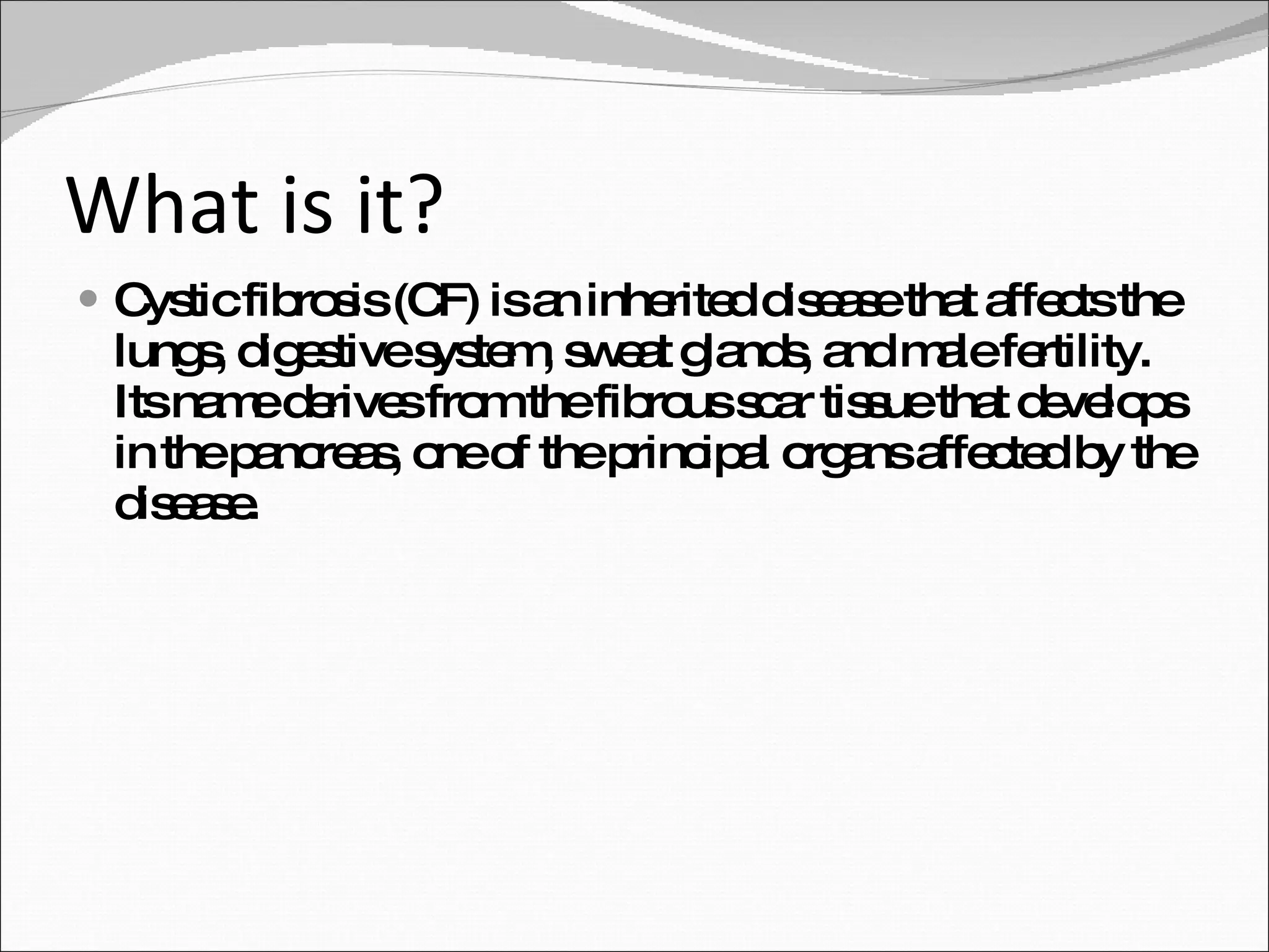 Cystic Fibrosis(03pp) | PPT
