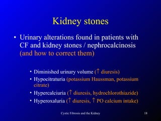 Cystic fibrosis and the kidney | PPT