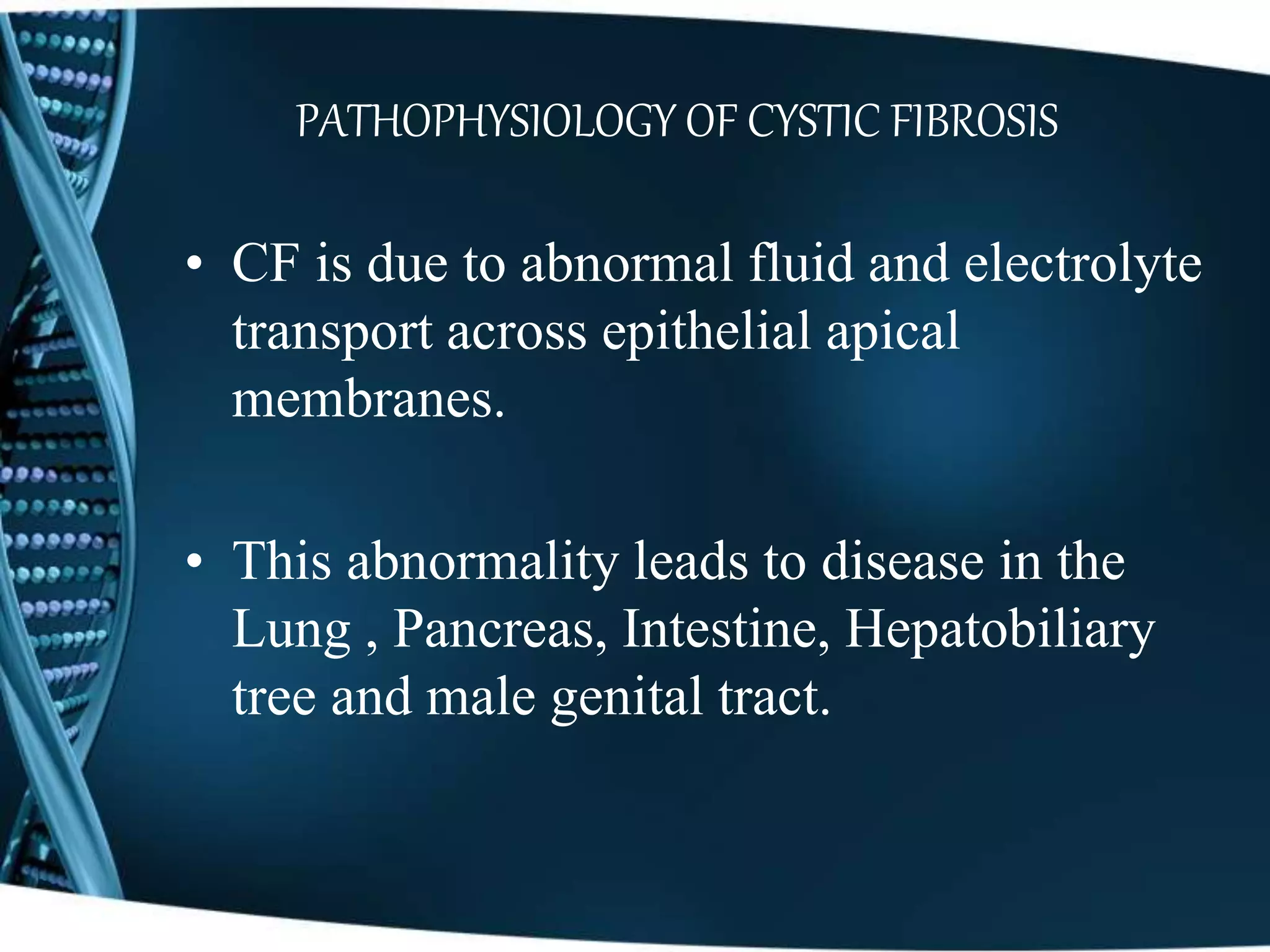 Cystic fibrosis (genetics) | PPTX