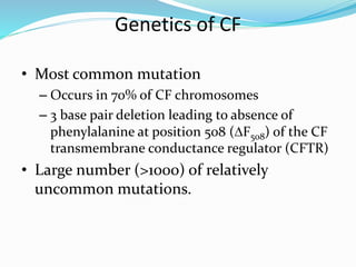 Cystic fibrosis(genetic disease) | PPTX