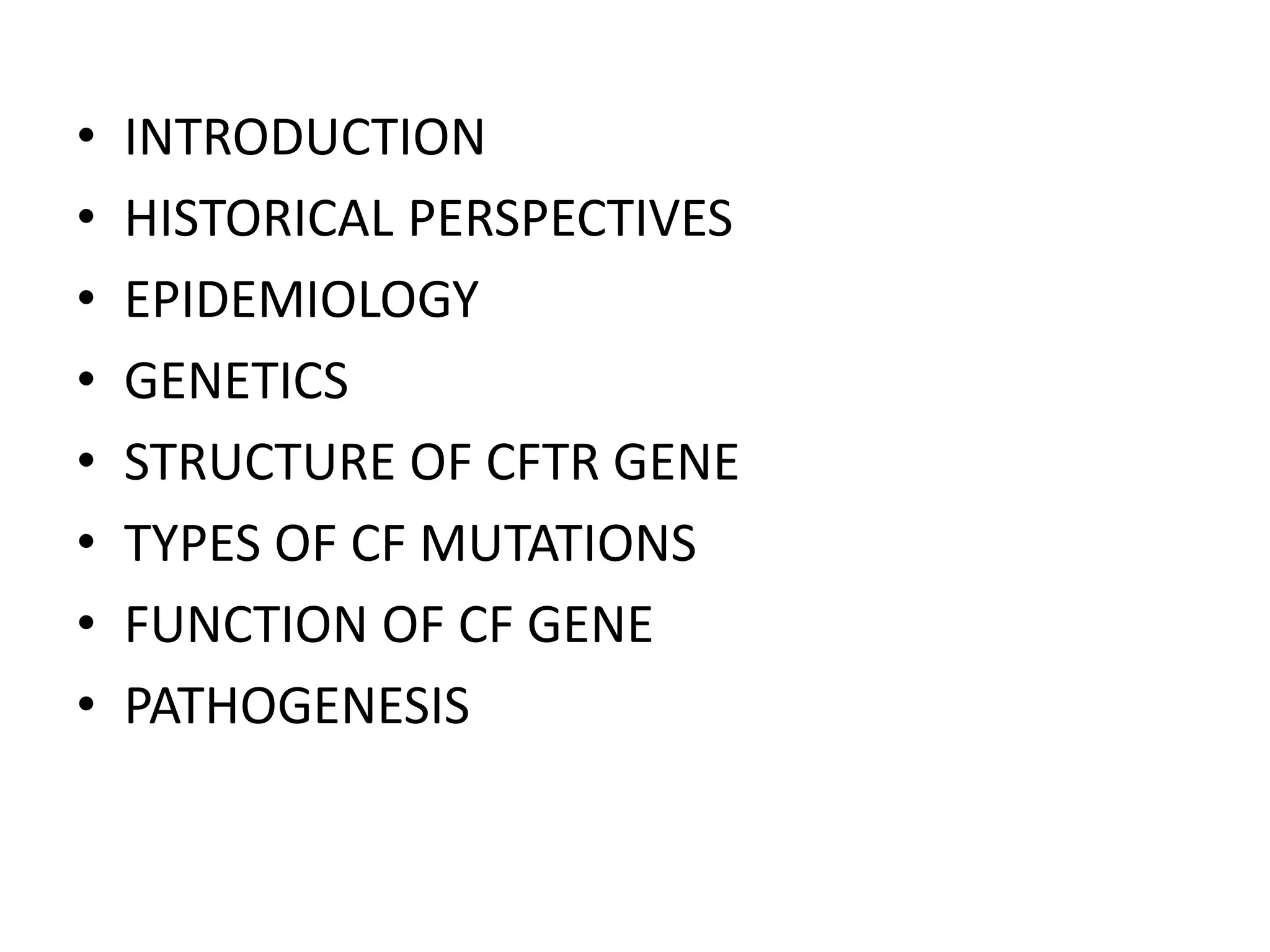 Cystic fibrosis genetics and pathogenesis | PPTX