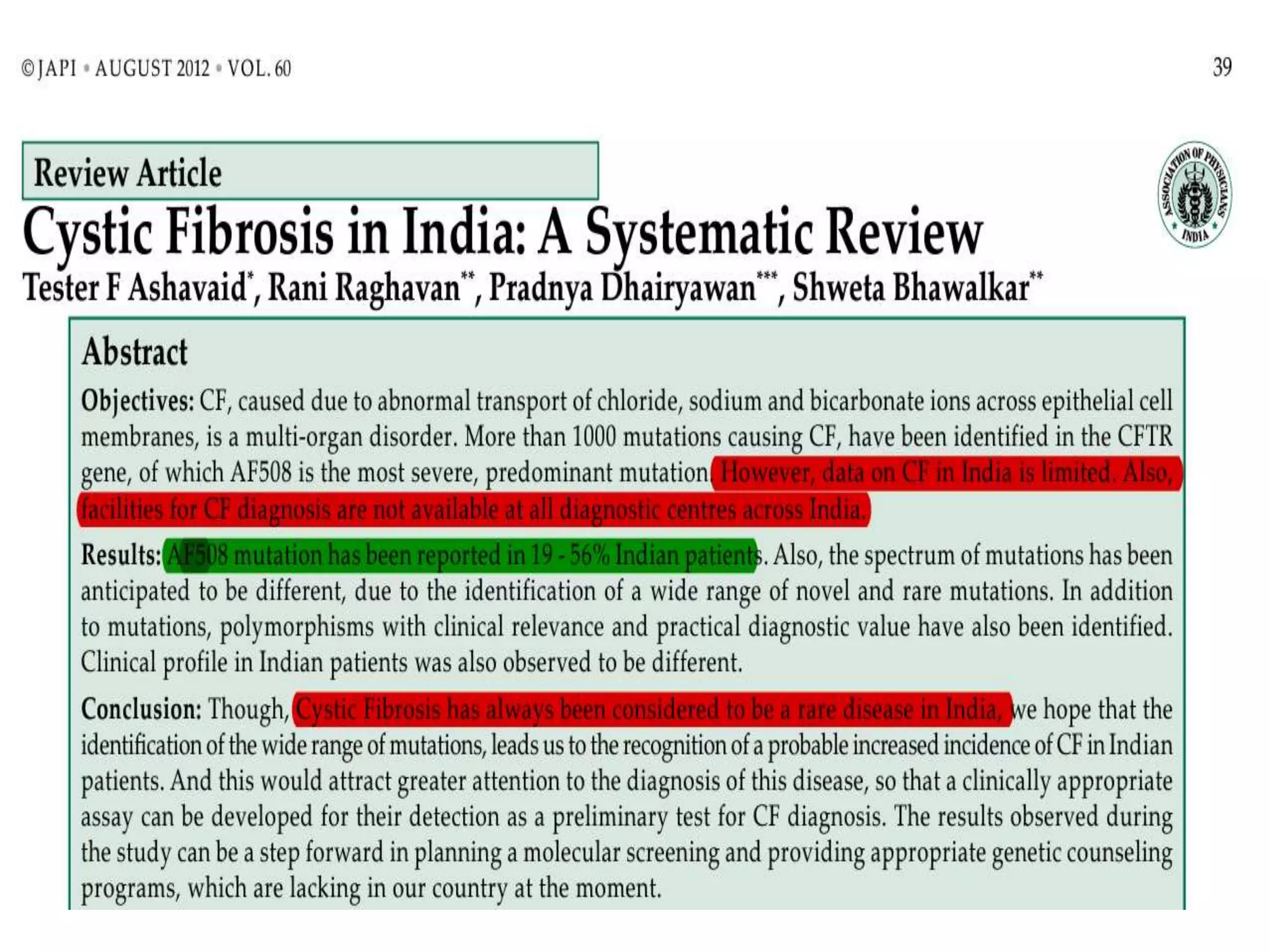 Cystic fibrosis genetics and pathogenesis | PPTX