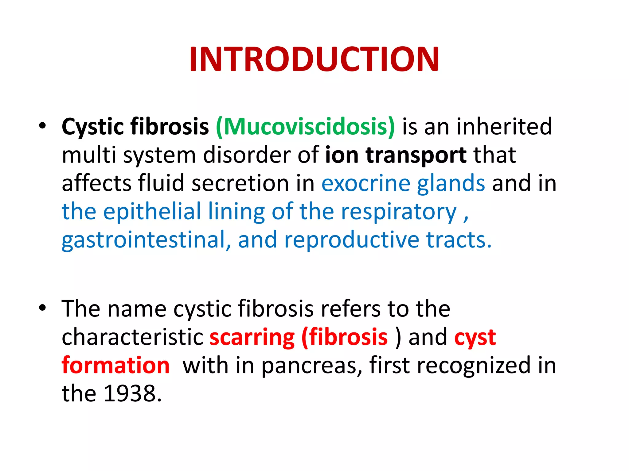 Cystic fibrosis genetics and pathogenesis | PPTX