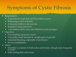 Cystic Fibrosis Presentation | PPTX