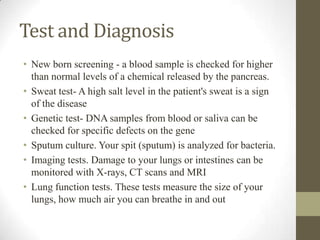 Cystic fibrosis presentation | PPTX