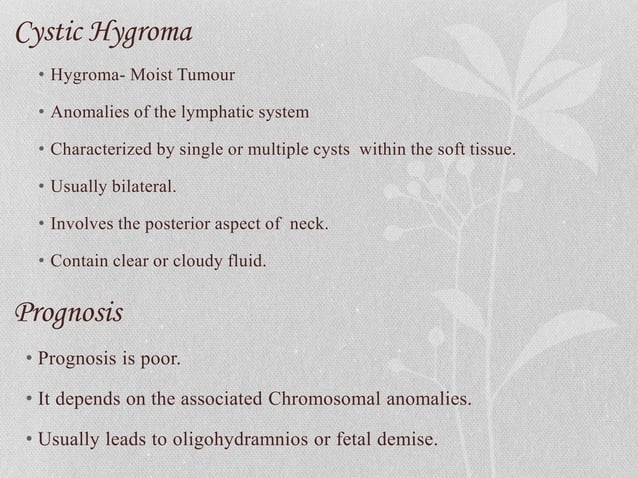 Cystic hygroma dt-2 | PPTX | Pregnancy | Reproductive Health