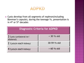 Cystic kidney diseases | PPTX