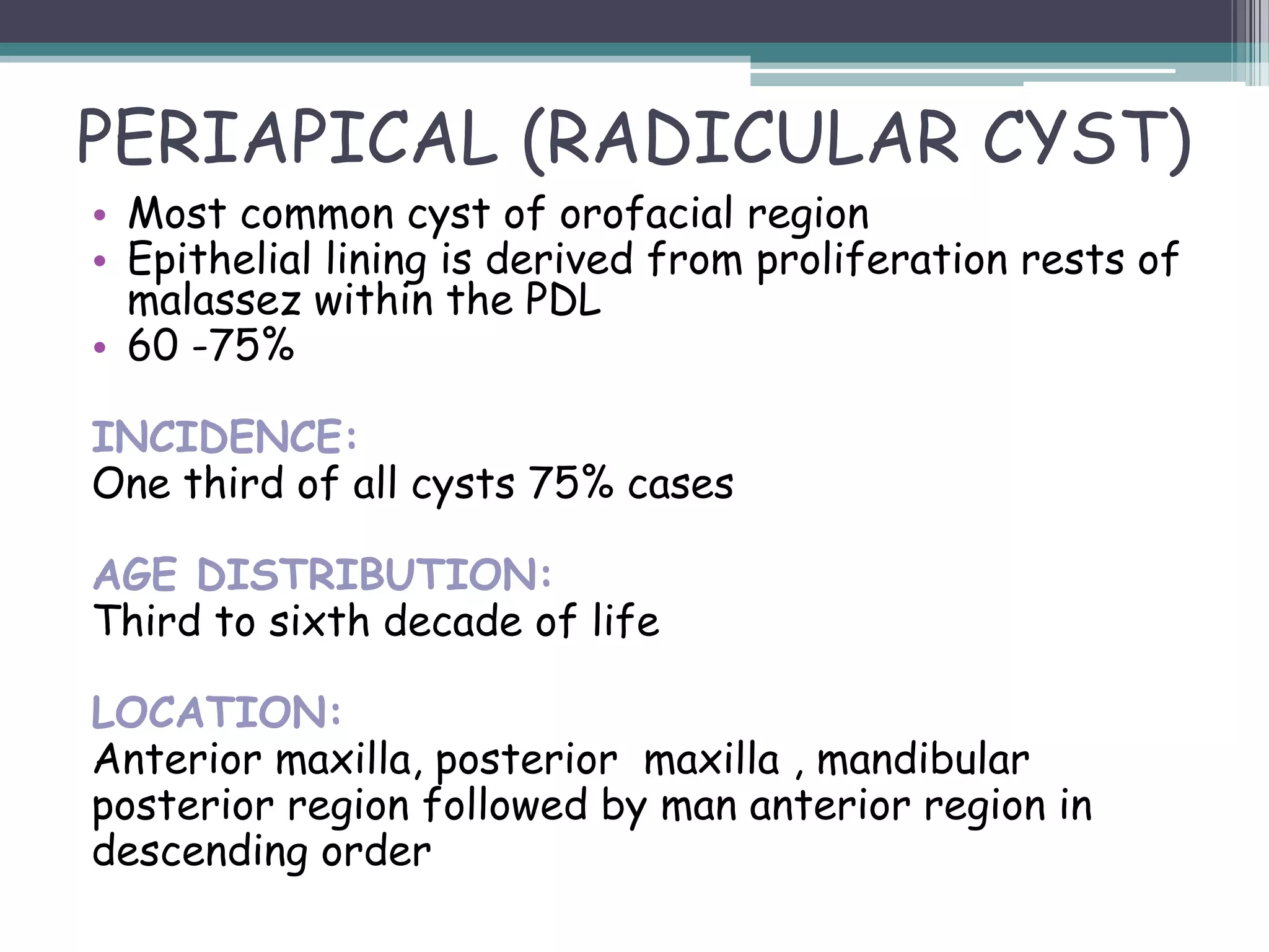 Cystic lesions in oral cavity | PPTX