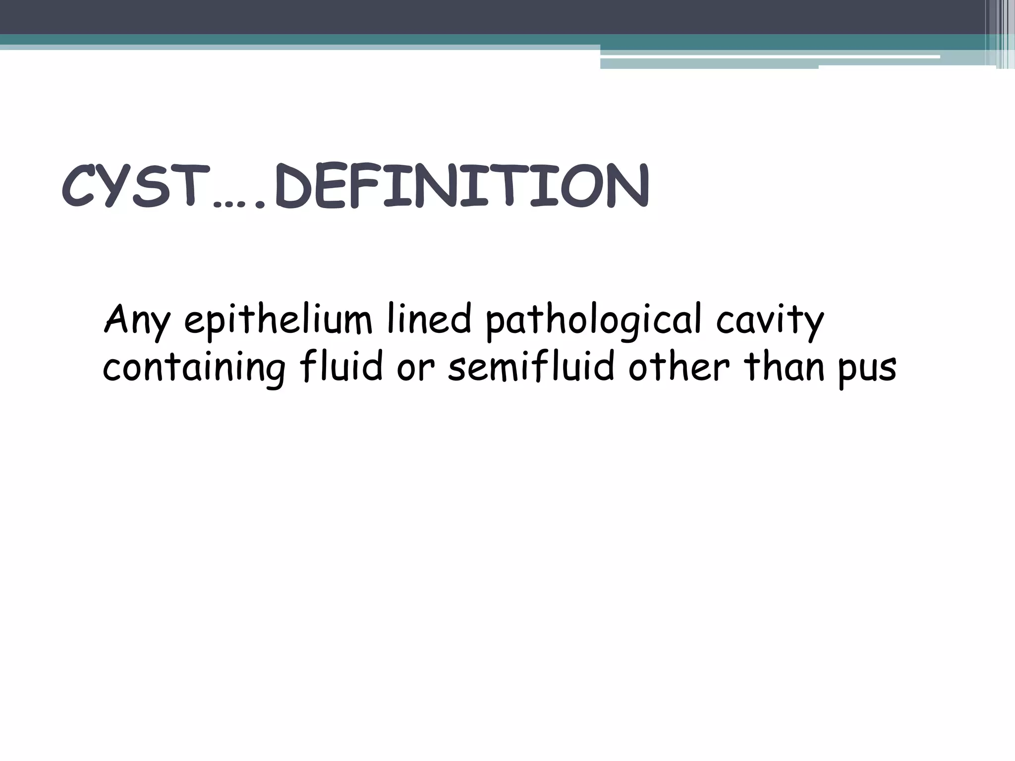 Cystic lesions in oral cavity | PPTX