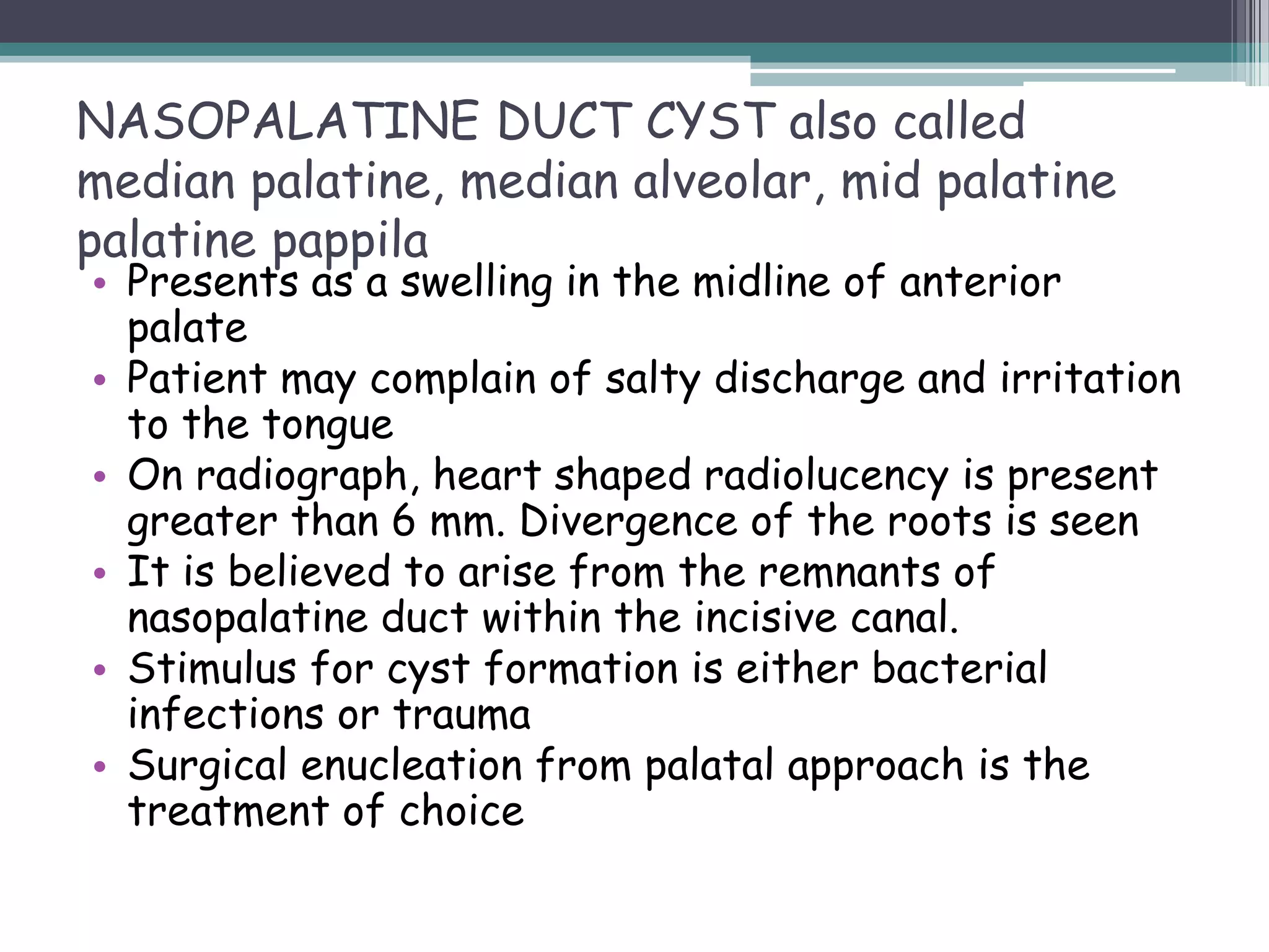 Cystic lesions in oral cavity | PPTX