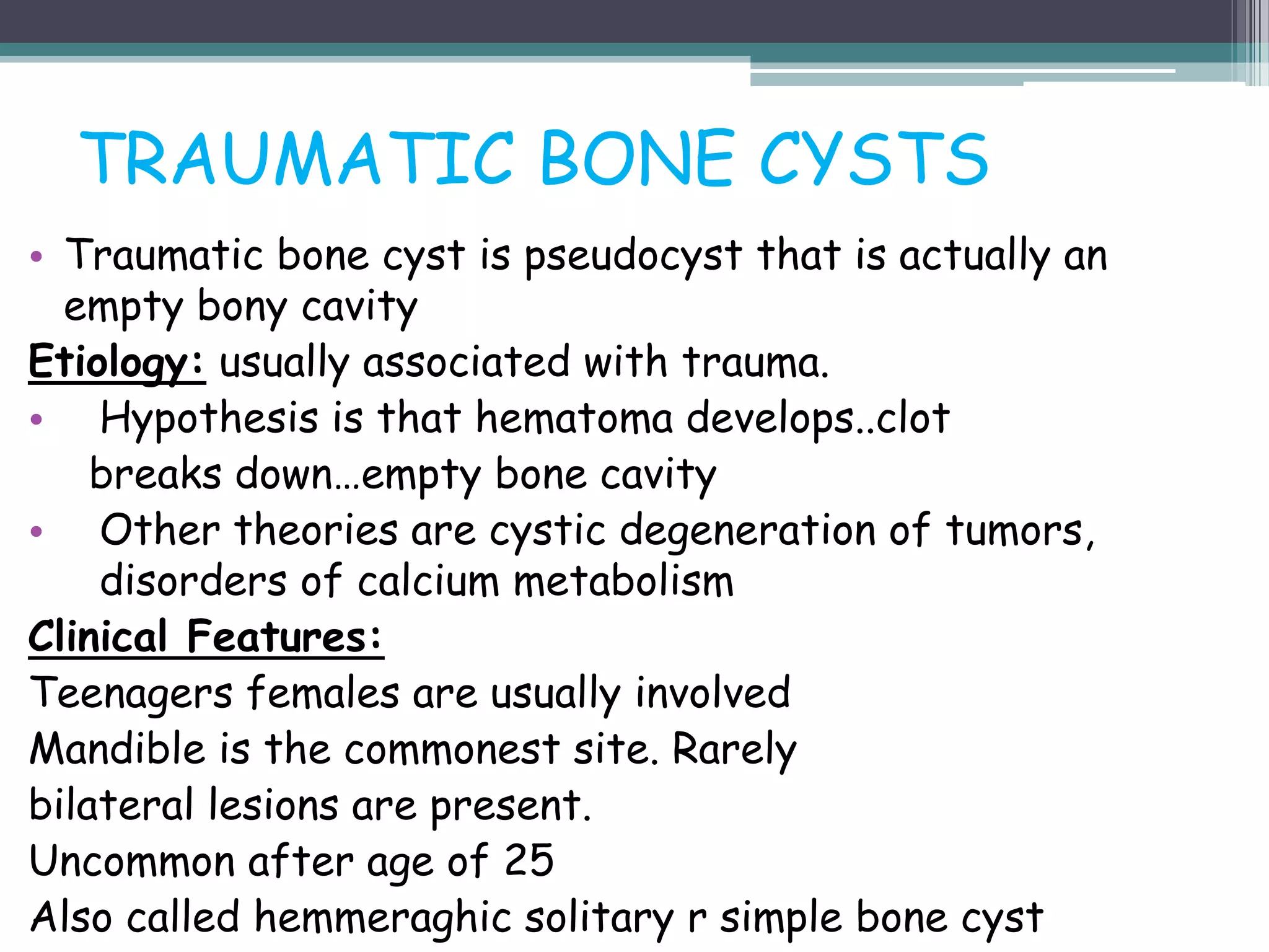 Cystic lesions in oral cavity | PPTX