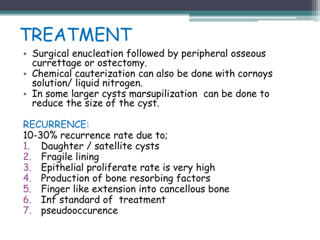 Cystic lesions in oral cavity | PPTX | Bone and Joint Conditions ...