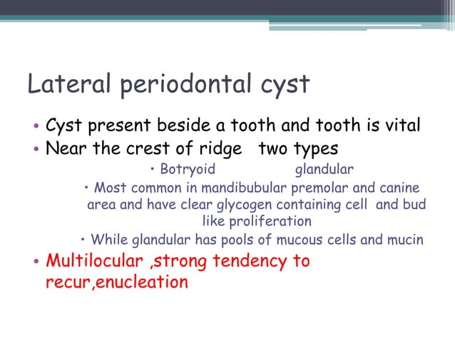 Cystic lesions in oral cavity | PPTX | Bone and Joint Conditions ...