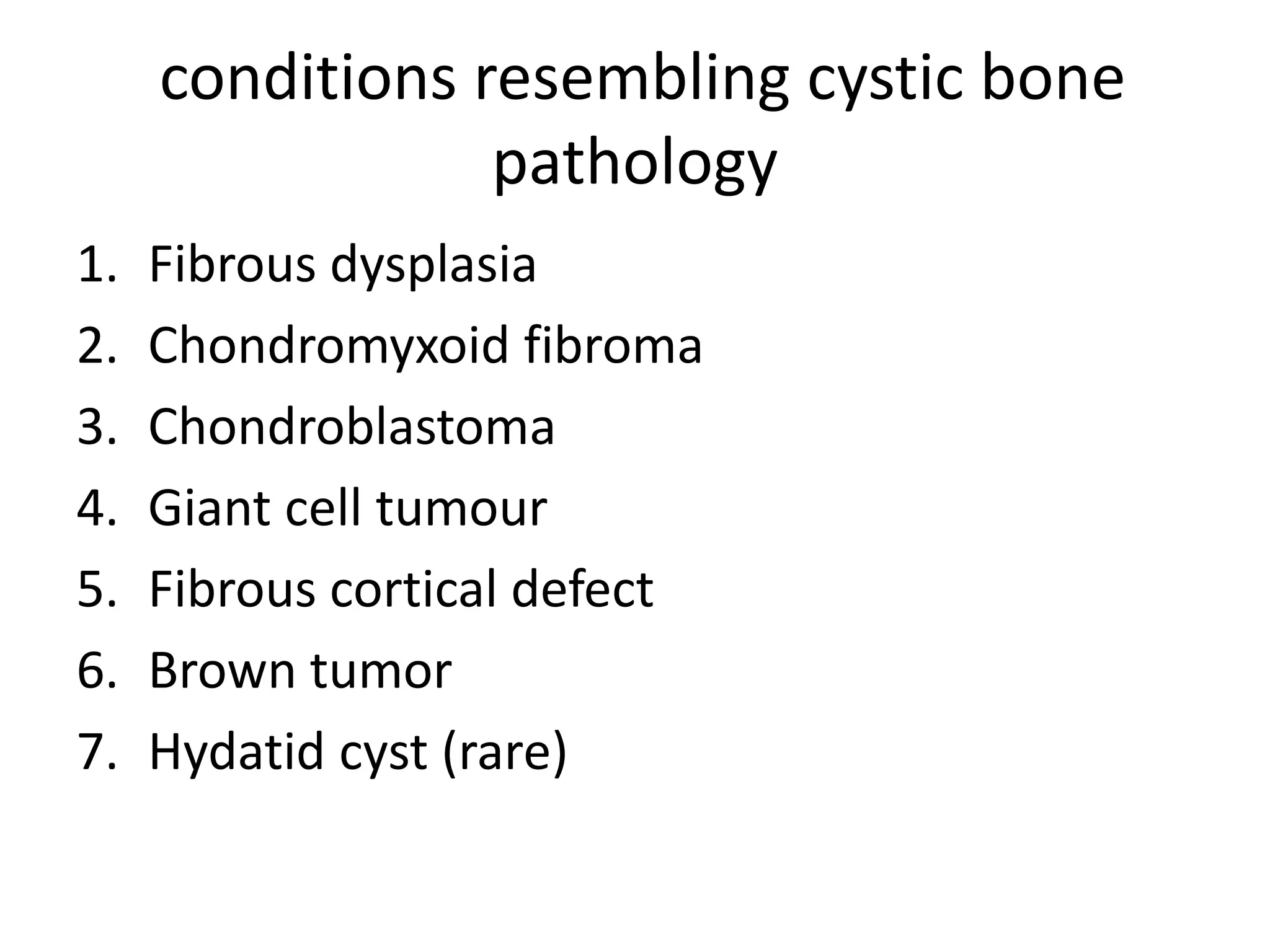 Cystic lesions of bone | PPTX