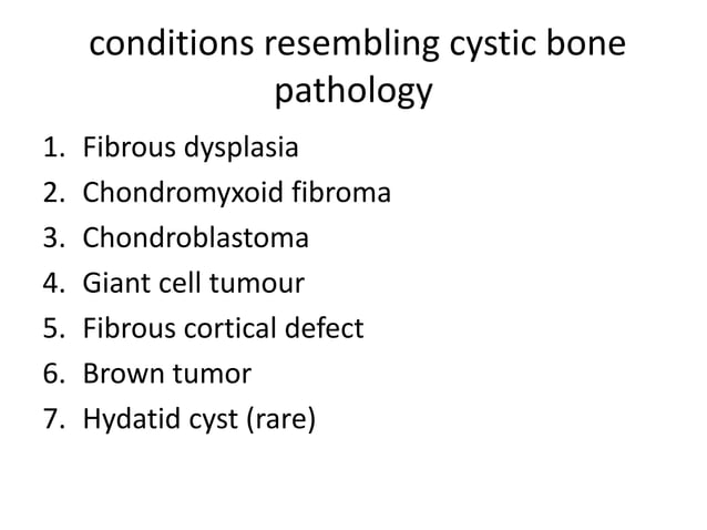 Cystic lesions of bone | PPTX