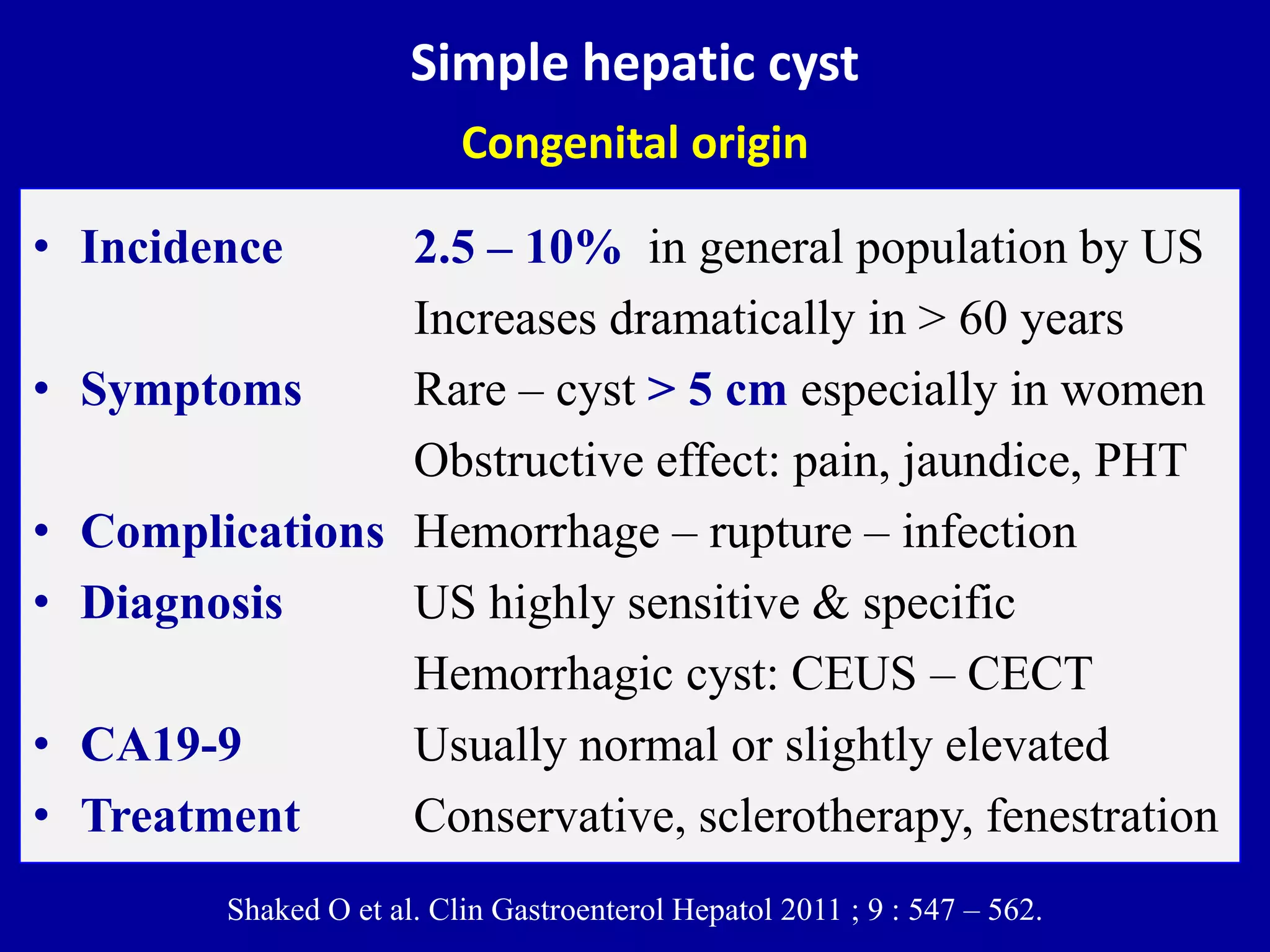 Cystic liver lesions - An ultrasound perspective | PPTX