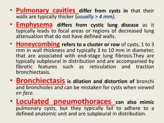 Cystic lung disease; Stepwise approach to diagnosis | PPTX