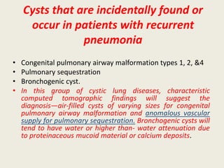 Cystic lung disease; Stepwise approach to diagnosis | PPTX