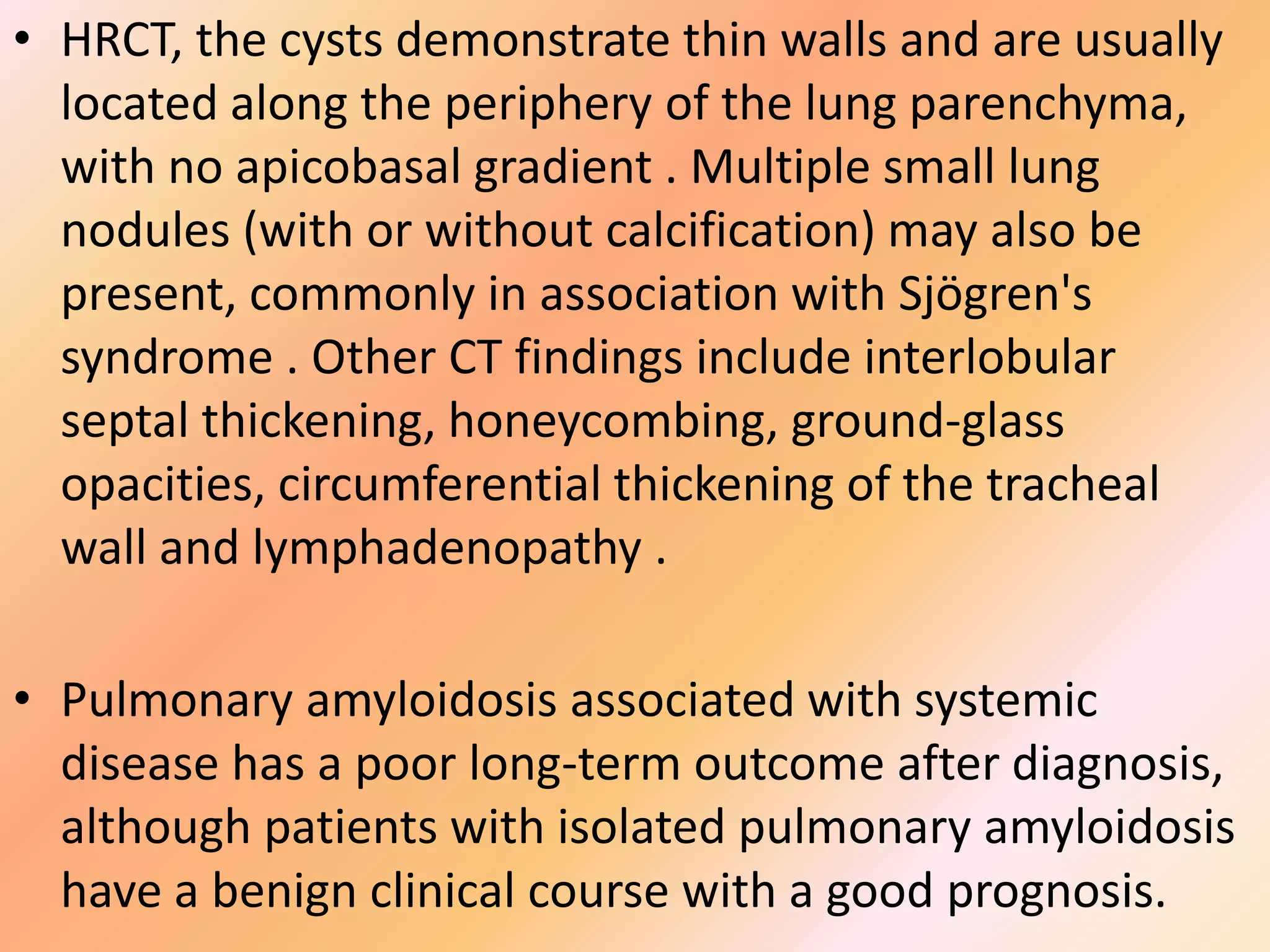 Cystic lung disease | PPTX