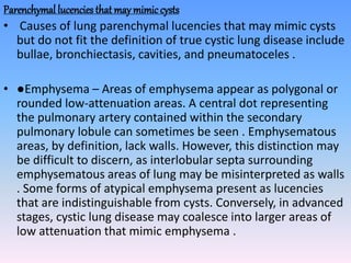 Cystic lung disease | PPTX