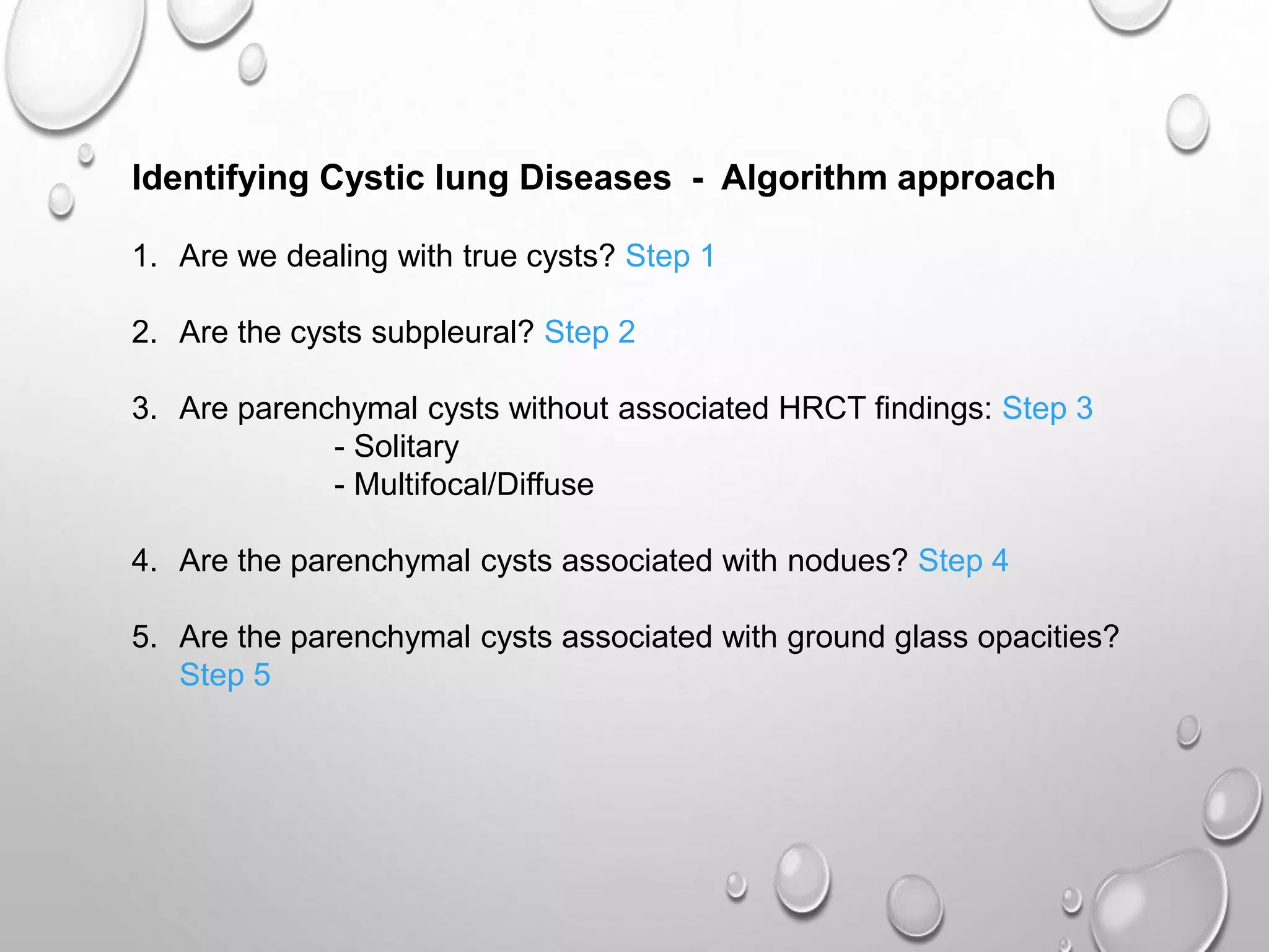 Cystic lung disease | PPTX