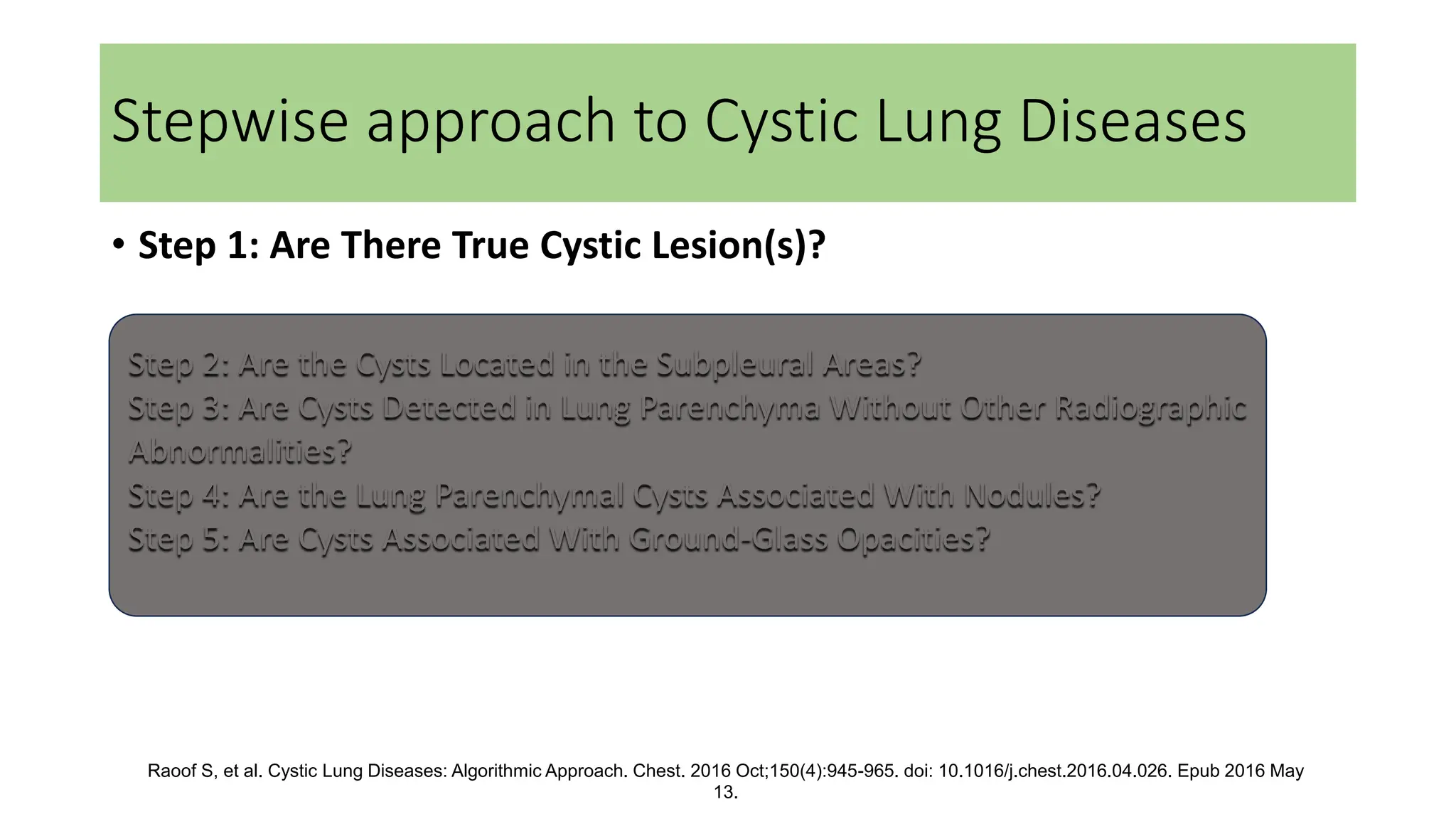 CYSTIC LUNG DISEASES - types and Radiology.pptx