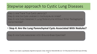 CYSTIC LUNG DISEASES - types and Radiology.pptx