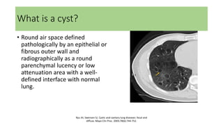 CYSTIC LUNG DISEASES - types and Radiology.pptx