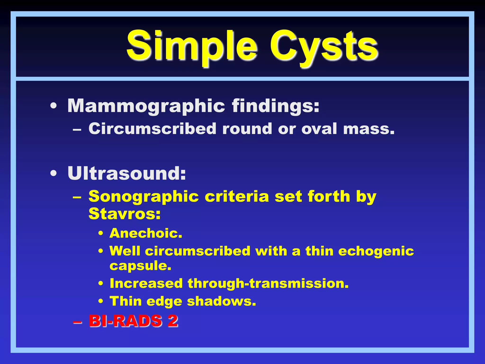 Cystic masses of the breast by xiu | PPT