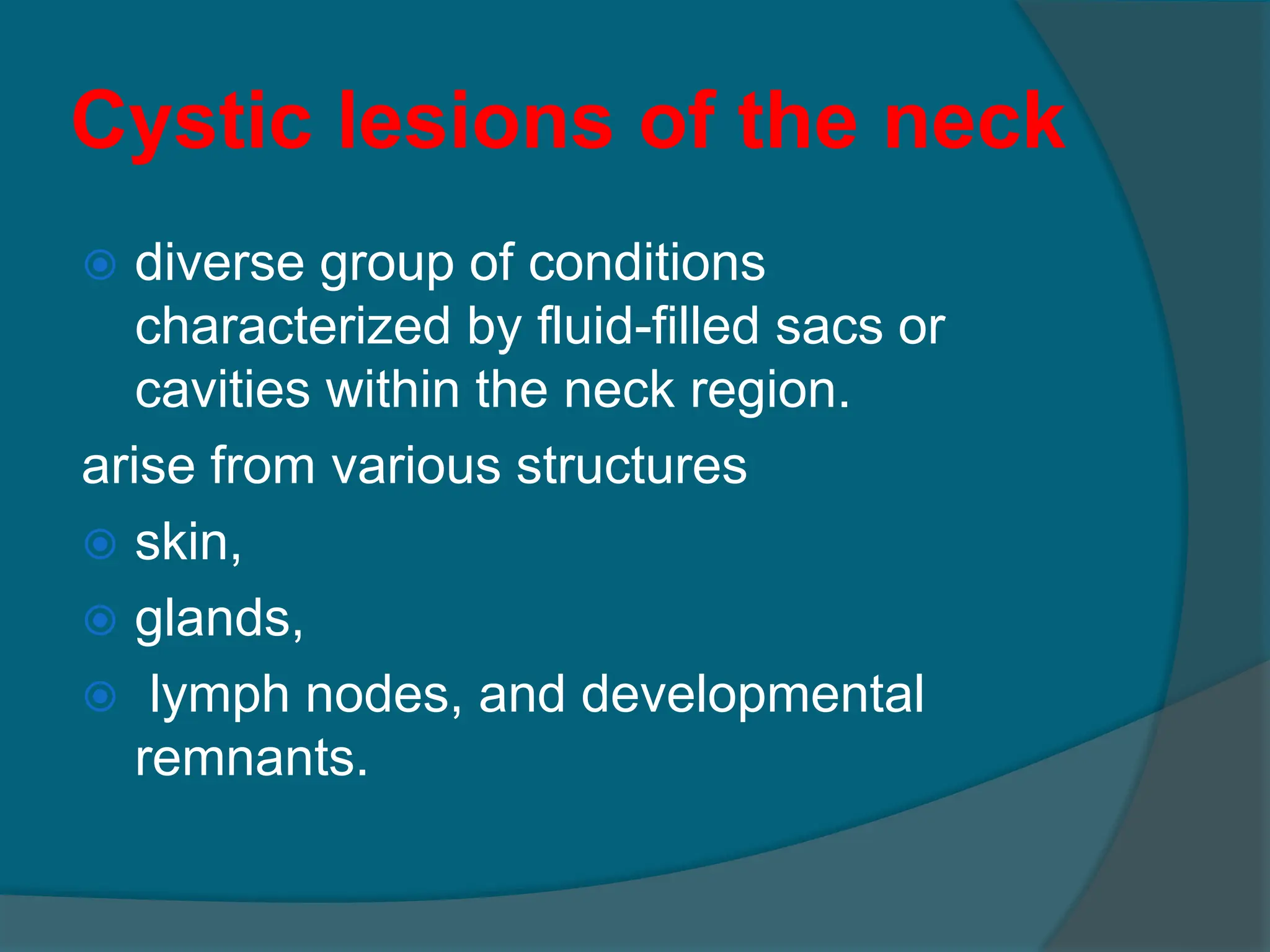 cystic neck lesions congenital and acquired | PPTX