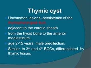 cystic neck lesions congenital and acquired | PPTX