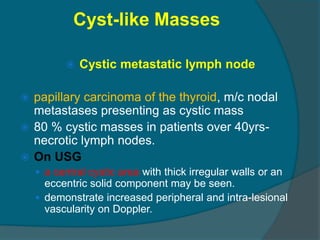 cystic neck lesions congenital and acquired | PPTX