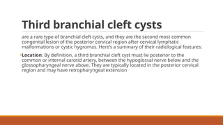 CYSTIC NECK MASSES adults and pediatrics presentation | PPTX