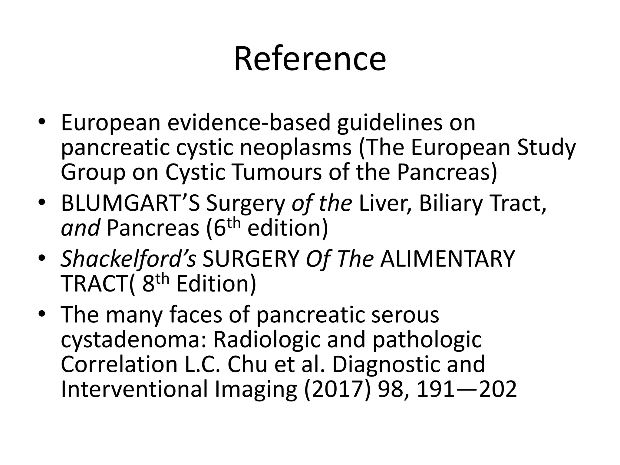 Cystic neoplasm of pancreas | PPTX