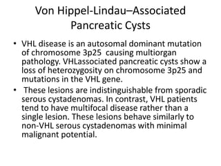 Cystic neoplasm of pancreas | PPTX