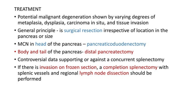cystic neoplasm of pancreas | PPTX