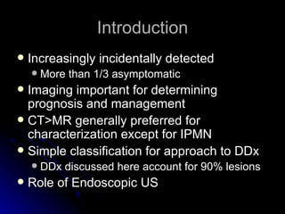 Cystic pancreatic lesions | PPT