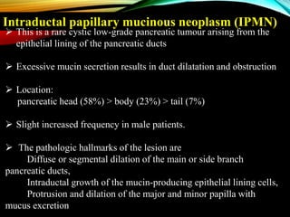 IMAGING OF CYSTIC PANCREATIC TUMOURS | PPTX
