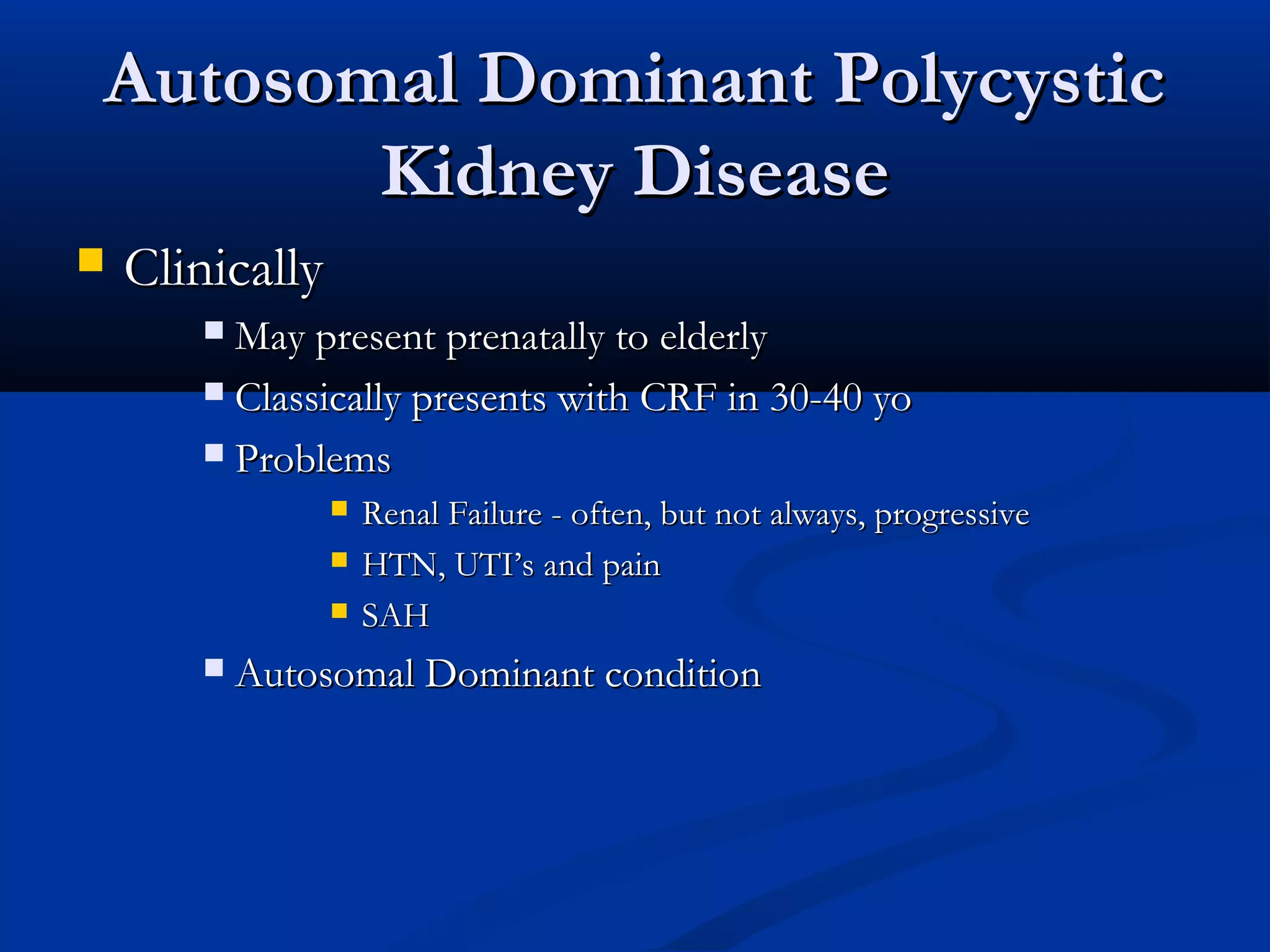 Cystic Renal Disease | PPT