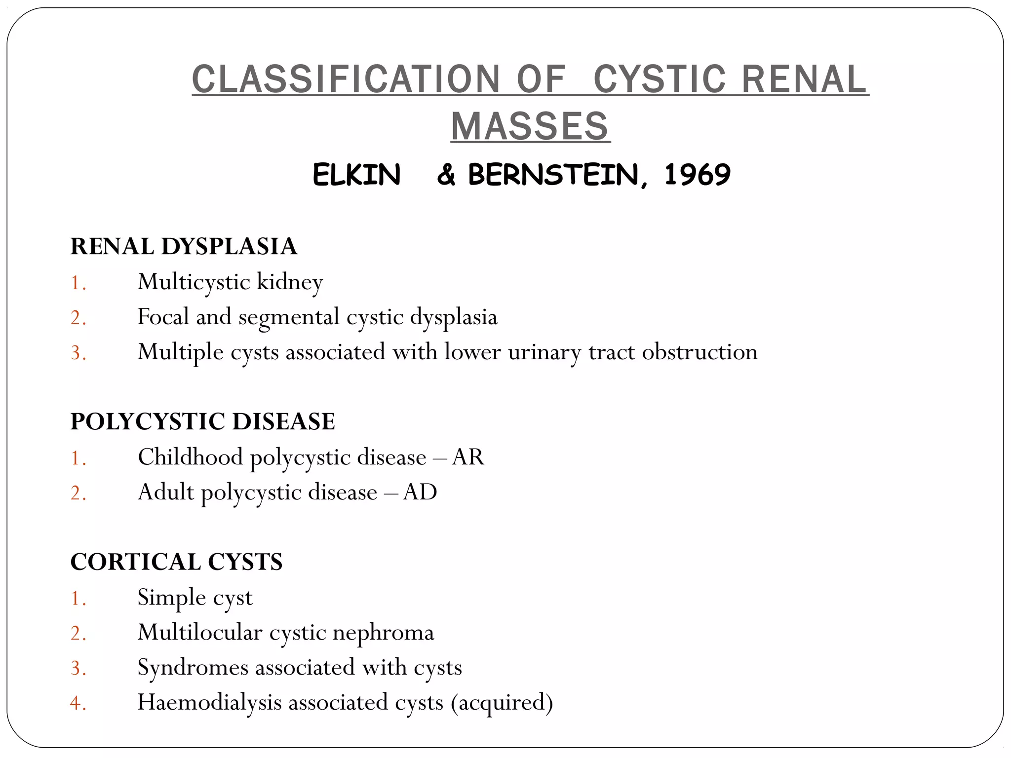 Cystic renal masses | PPT